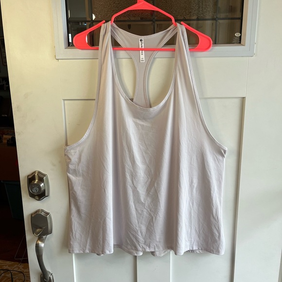 Fabletics | Tops | Fabletics Light Gray Racerback Scoop Neck Athletic ...
